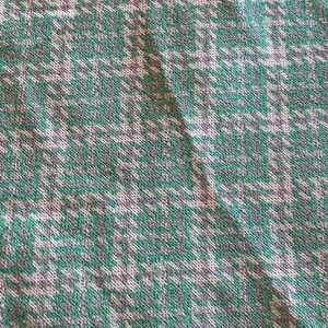 Fortrel | Art | Turquoise Grey White Plaid Fortel Fabric | Poshmark